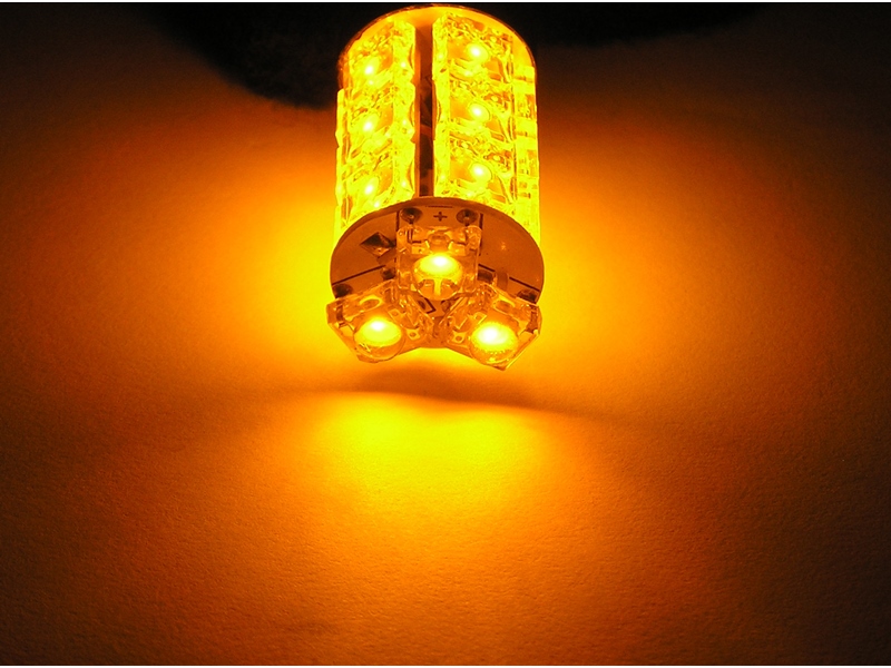 Yellow/White FLUX LED Bulbs - 12V (21/21Watt) 7443 - Matronics
